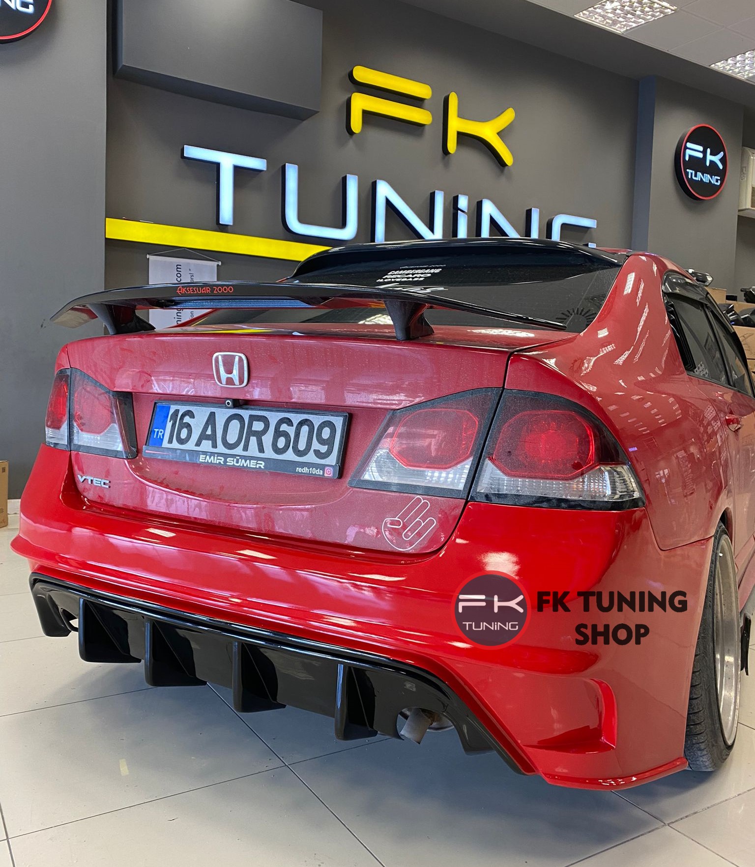 HONDA CİVİC FD6 RS ARKA TAMPON SETİ 2006-2012 (polyester-boyasız | FK Tuning Shop - Oto Aksesuar ...