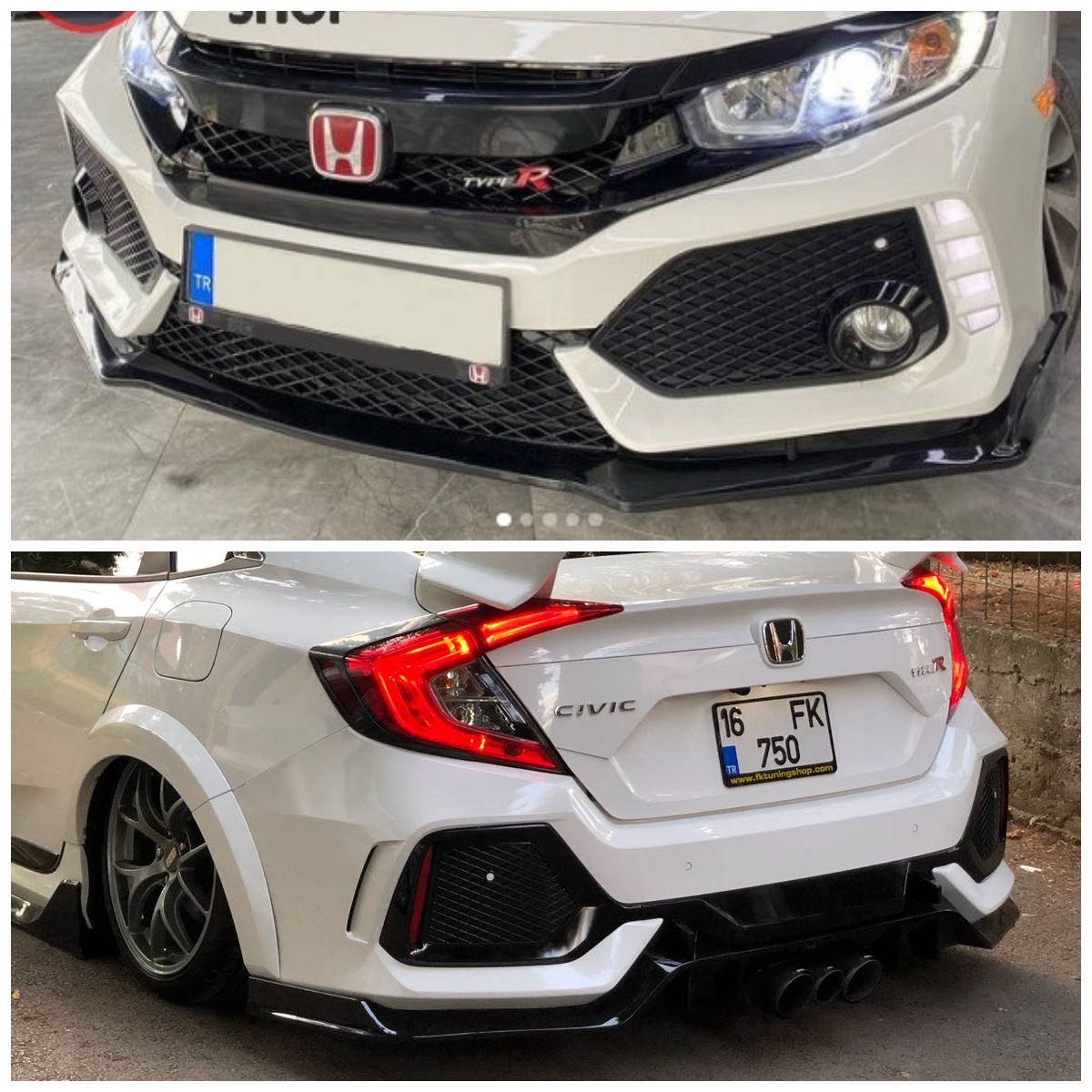 HONDA CİVİC FC5 TYPER BODY KİT ÖN-ARKA LEDLİ SET (taiwan plastik | FK ...