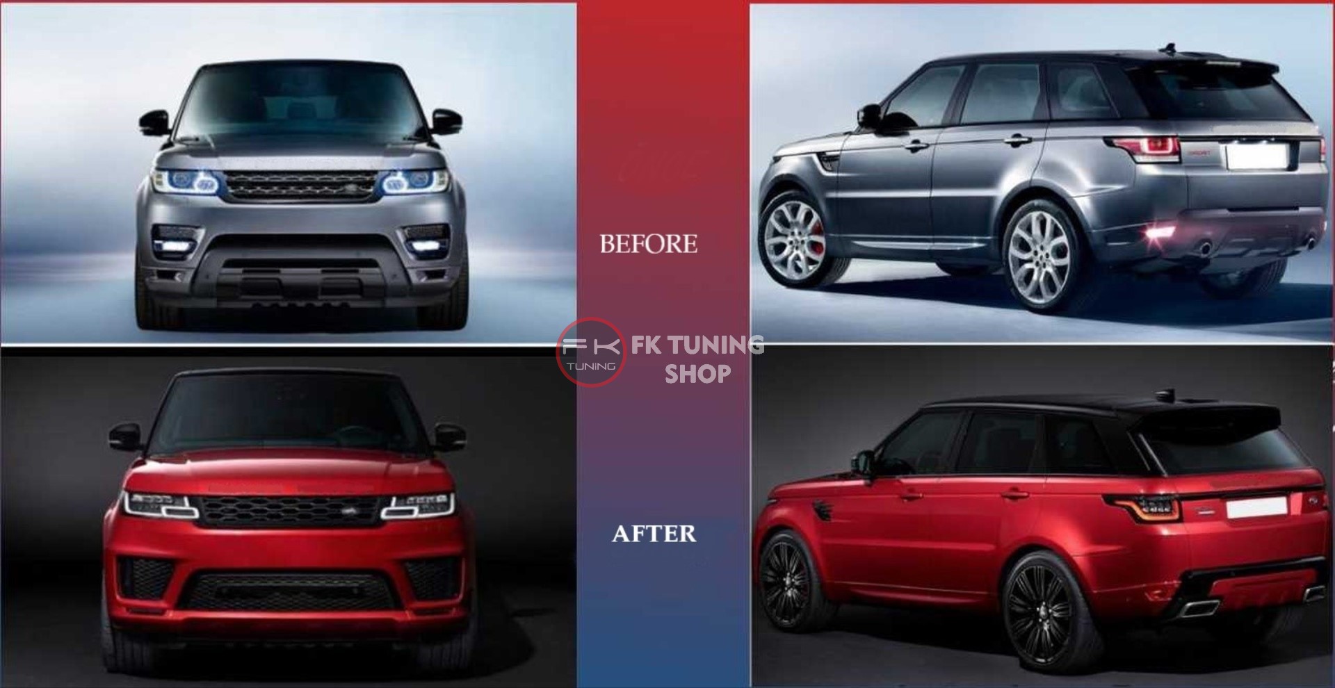 Range Rover Sport 2014-2017 İçin Facelift 2018 üzeri Görünüm Body Kit ...