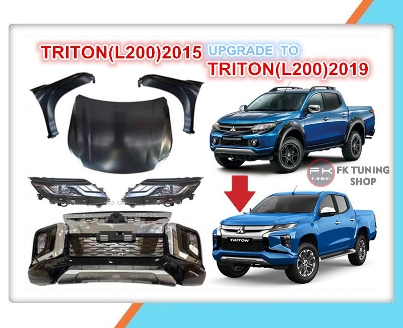 Mitsubishi L200 Body Kit 2019 üzeri Görünüm Dönüşüm Seti 2015-2018 ...