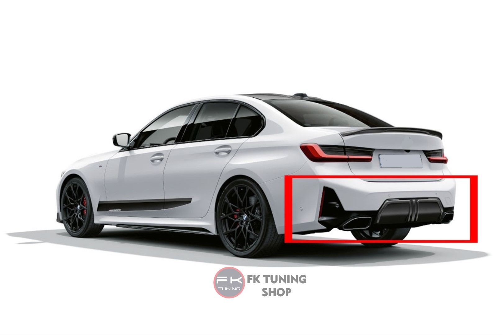 Bmw G20 Lci 3.40 Dizayn Arka Difüzör + Egzoz Uçları (pianoblack-ithal ...