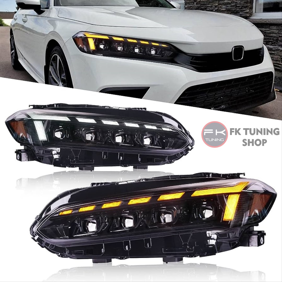 Honda Civic FE 4 Lens Led Dizayn Ön Far Seti 2022 ve üzeri | FK Tuning ...