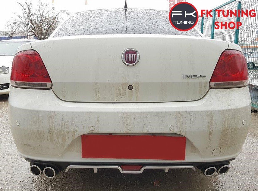 FİAT LİNEA DİFÜZÖR ÇİFT EGZOZ GÖRÜNÜMLÜ (gri renk | FK Tuning Shop ...