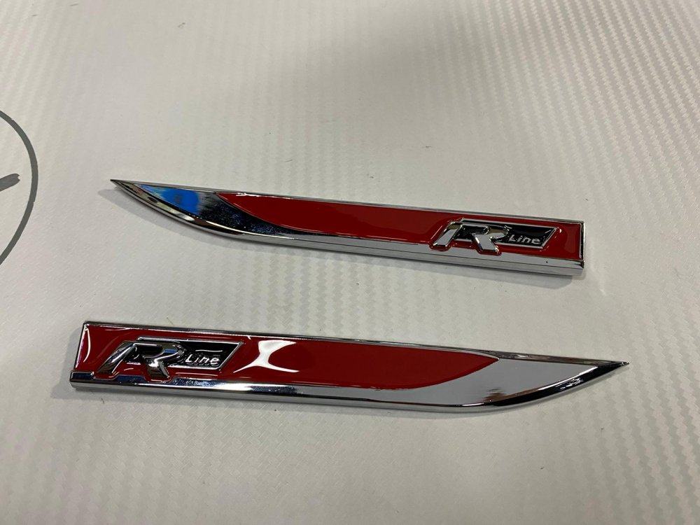 R LİNE LOGO ÇAMURLUK LOGOSU YAPIŞTIRMALI METAL Kırmızı (2 adet) | FK ...