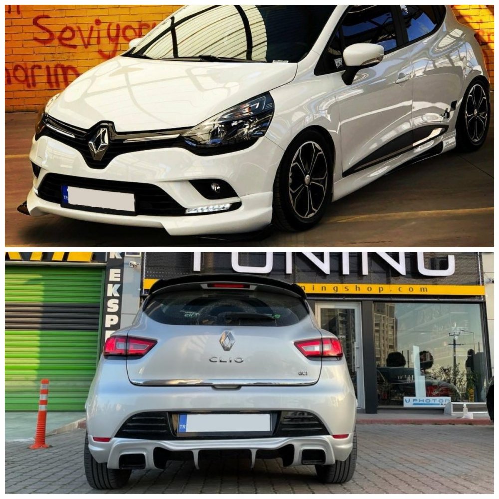 Renault Clio 4 RS Body Kit Seti MAKYAJLI Kasa (polyester/astarlı | FK ...