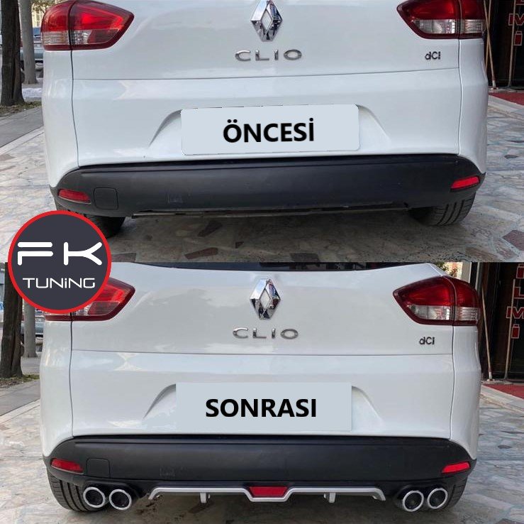 Renault Clio 4 Sport Tourer Egzoz Görünümlü Difüzör | FK Tuning Shop ...