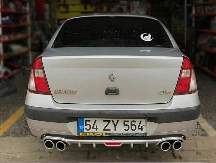 RENAULT CLİO SYMBOL SEDAN EGZOZ GÖRÜNÜMLÜ DİFÜZÖR | FK Tuning Shop ...